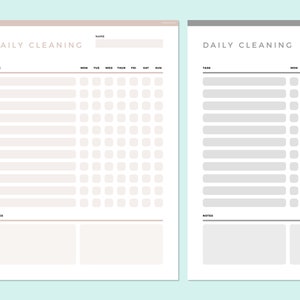 Editable Daily Cleaning Checklist, Fillable Cleaning Schedule, Cleaning ...