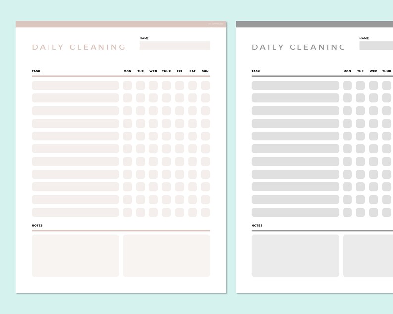 Editable Daily Cleaning Checklist, Fillable Cleaning Schedule, Cleaning ...