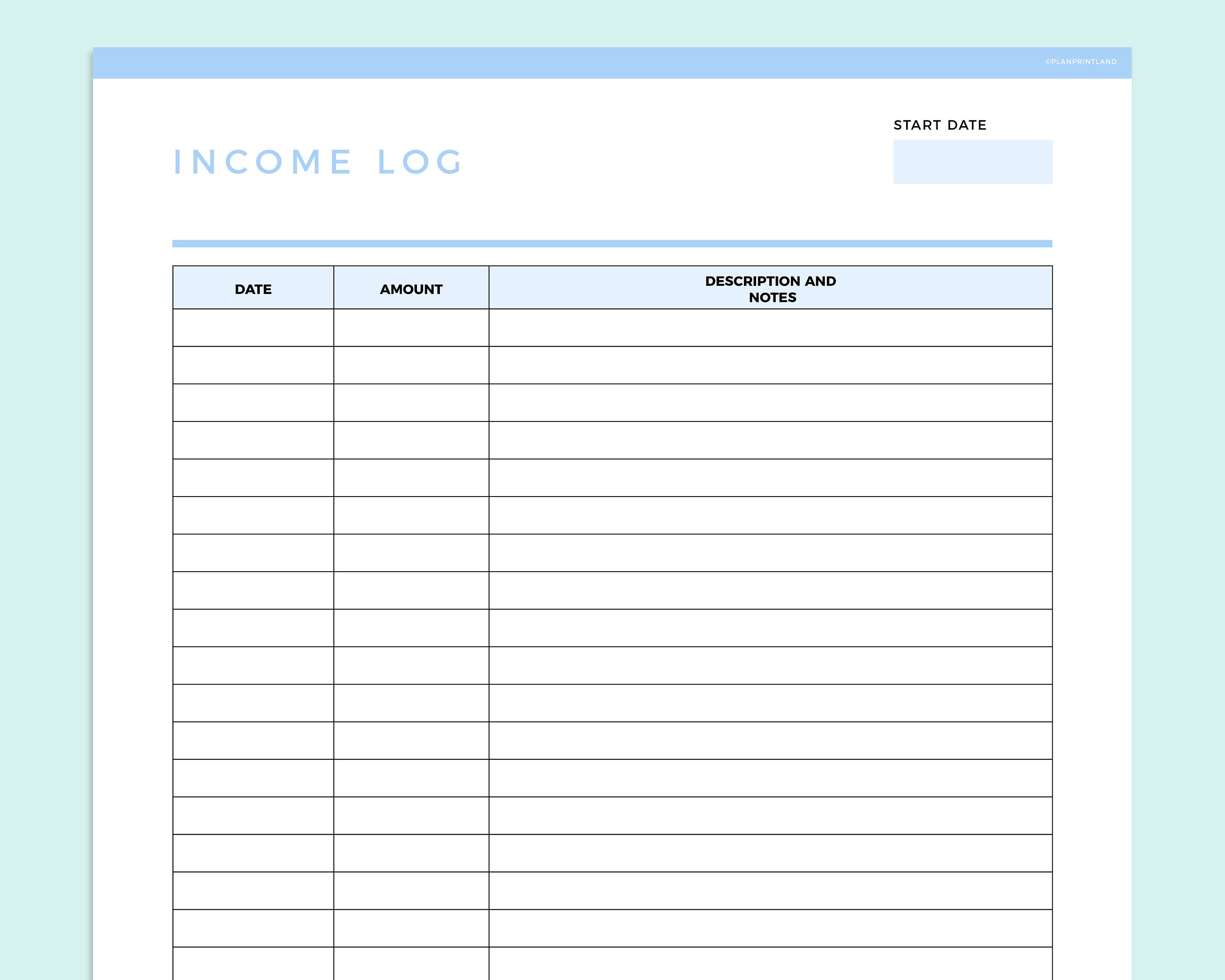 Editable Income Tracker Printable Fillable Income Log Side - Etsy UK