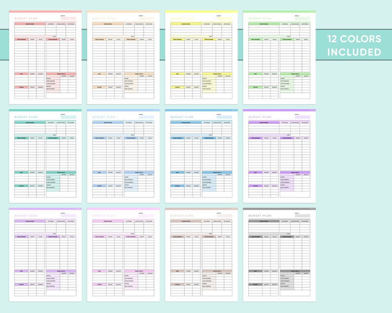 Editable Budget Planner Printable Fillable Budget Template - Etsy