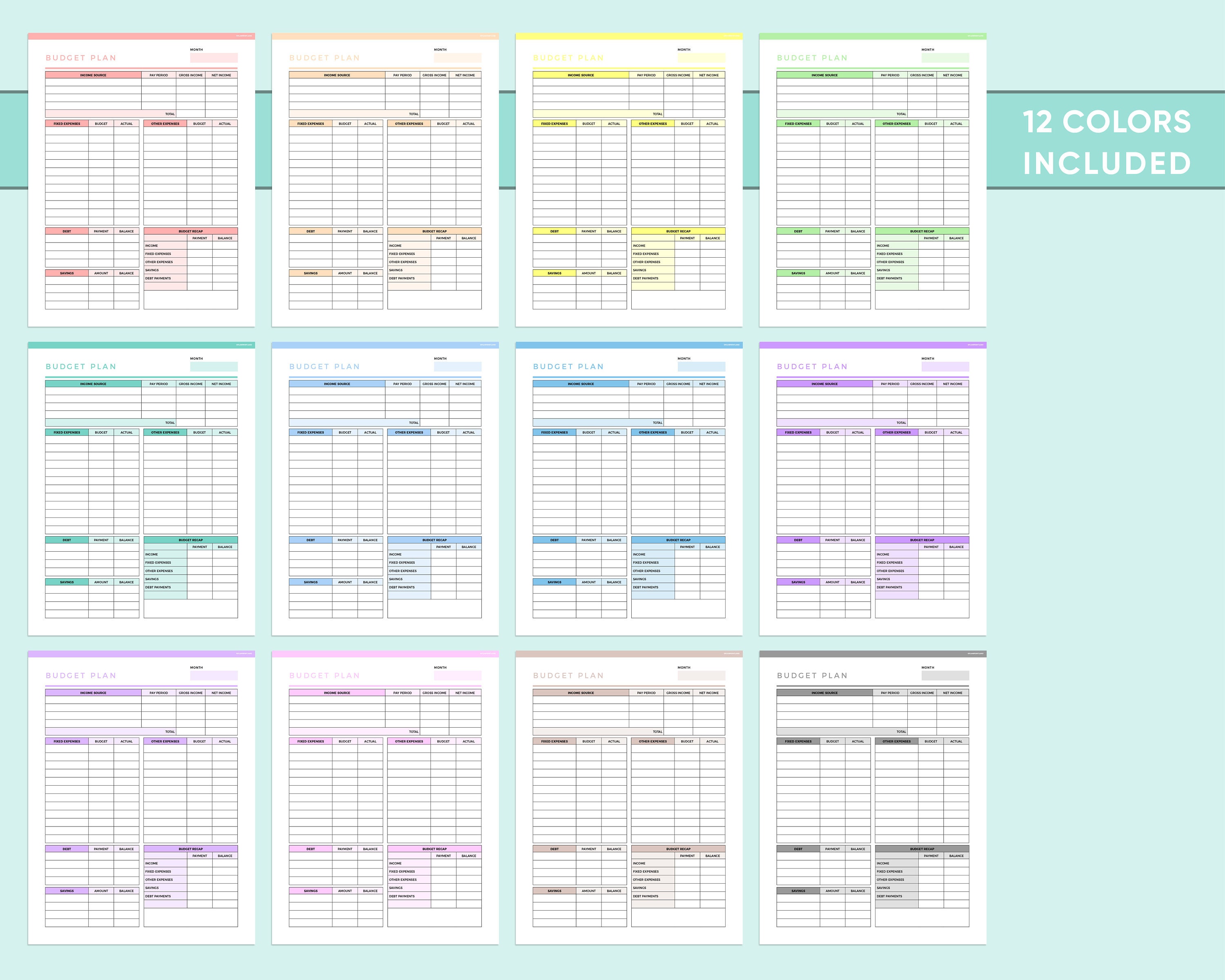 Editable Budget Planner Printable Fillable Budget Template - Etsy