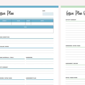 Printable Homeschool Lesson Planner, Home School Lesson Plan Outline ...