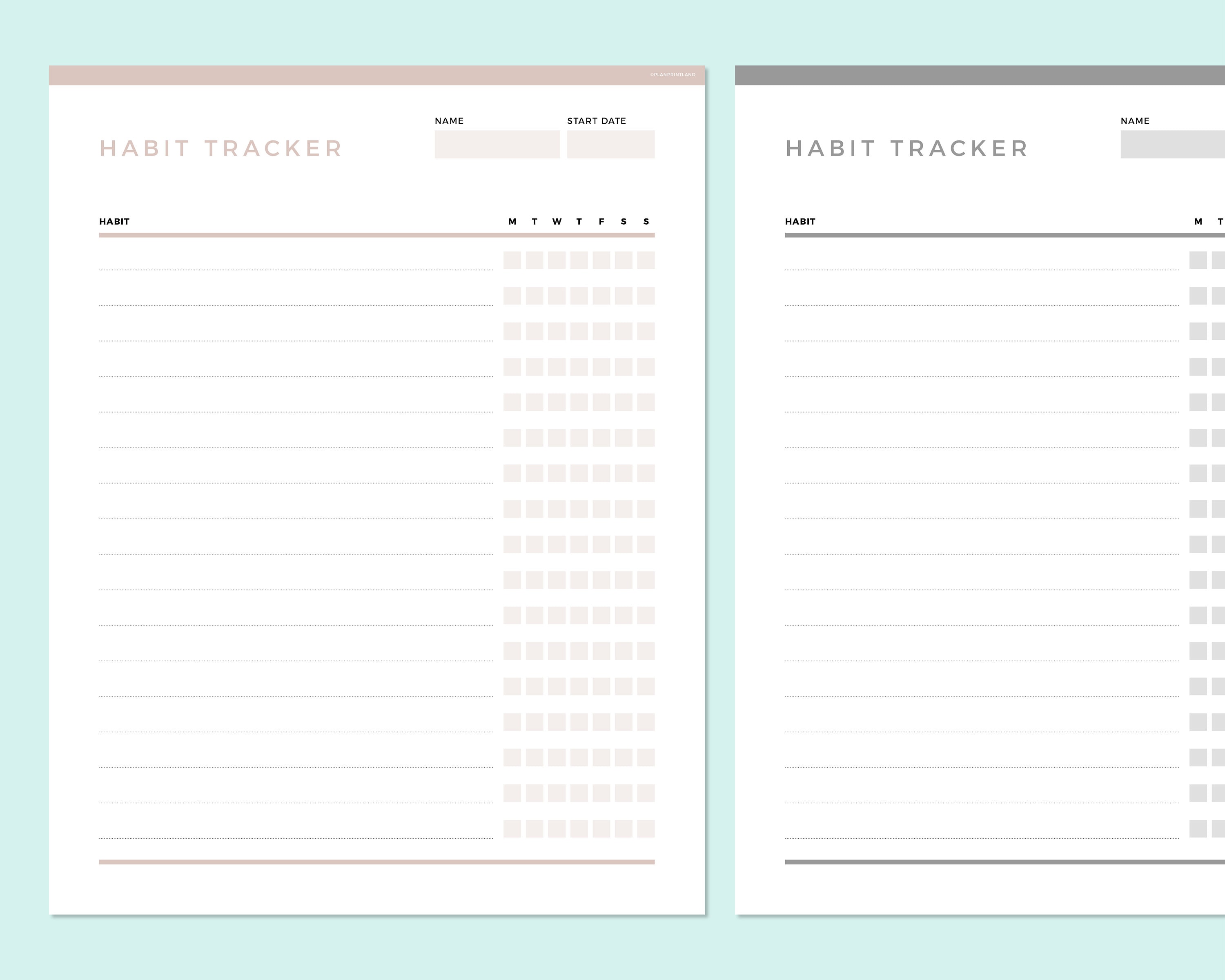 Editable Weekly Habit Tracker Printable Fillable Daily - Etsy