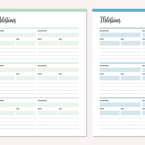 Printable Child Growth Milestones, Baby Growth Cards, Toddler Milestone ...