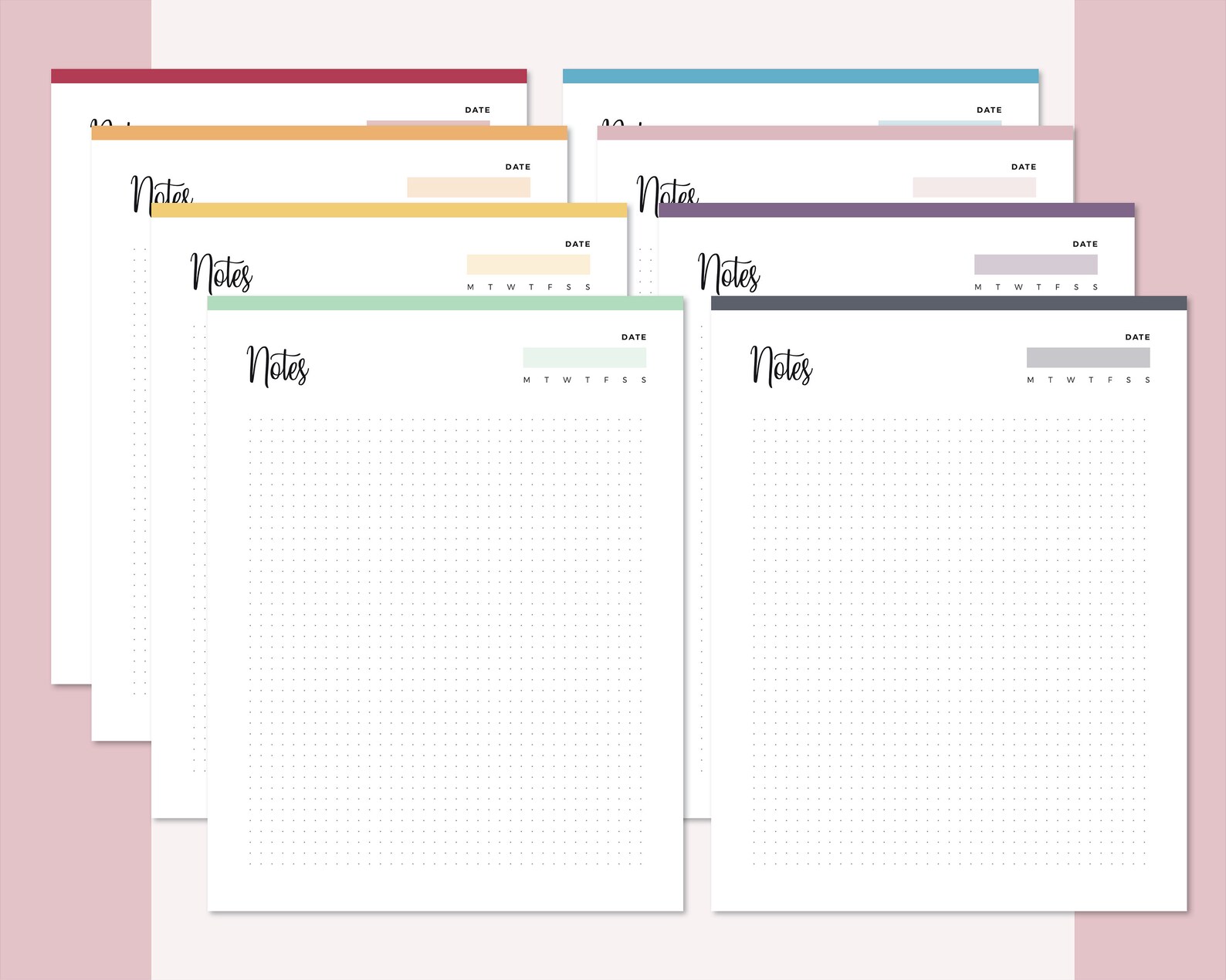 Printable Dot Grid Notes Pages Print at Home Journal Pages - Etsy
