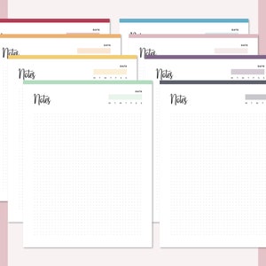 Printable Dot Grid Notes Pages, Print at Home Journal Pages, Instant ...