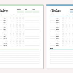 Daily Attendance Sheet Printable, Homeschool Attendance Tracker, Home ...