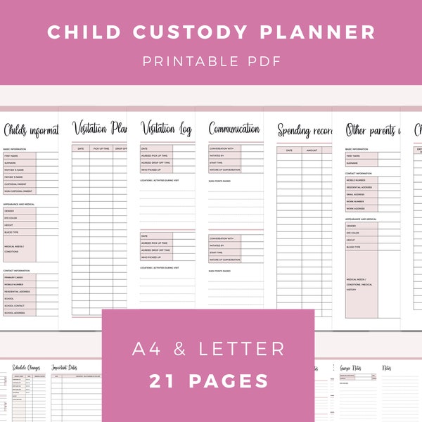 Printable Custody Journal - Etsy