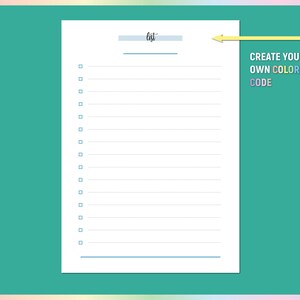 A5 Blank List Template, Printable Checklist Tracker, Printable Blank ...