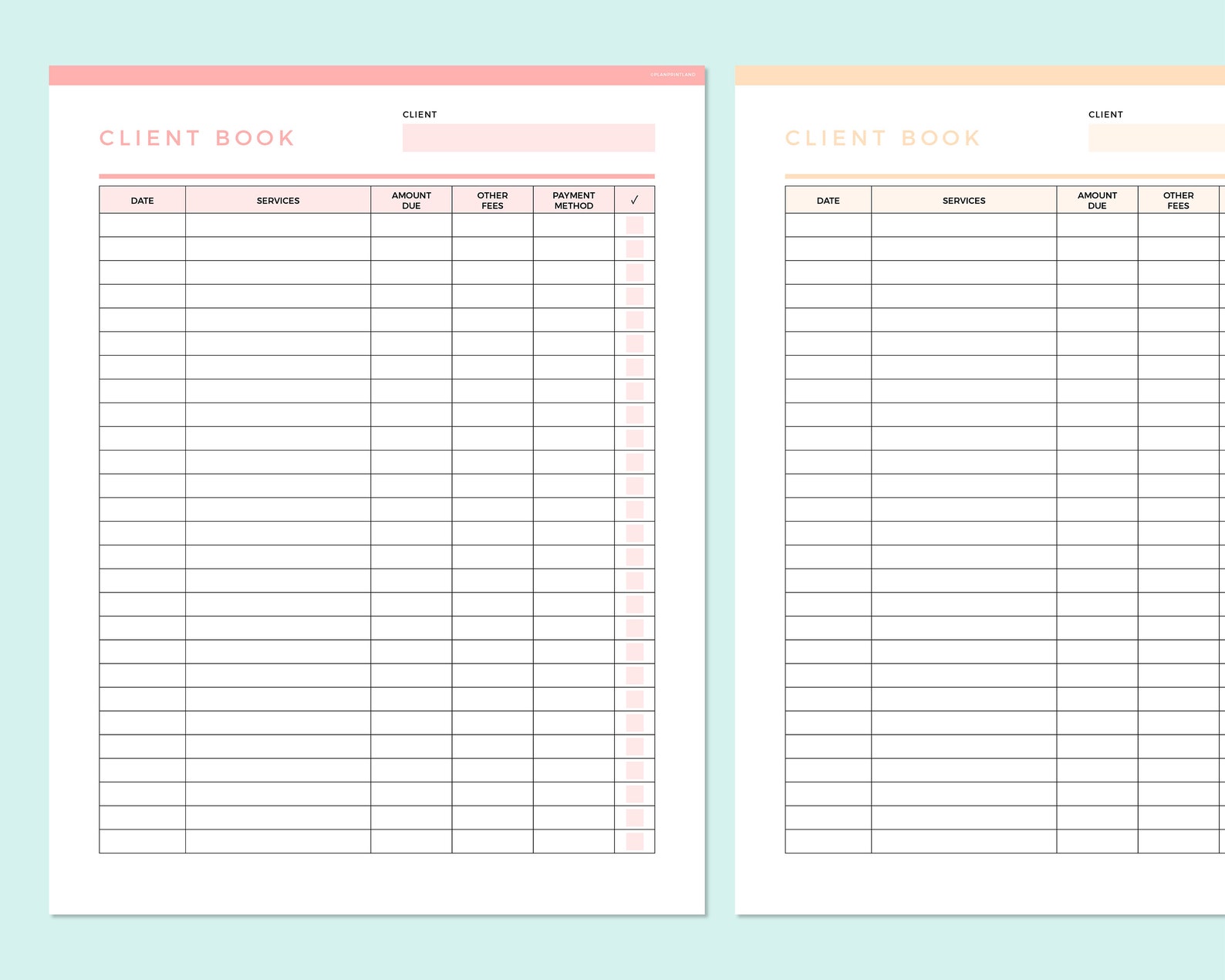 Editable Client Tracker Client Book Client Log Client - Etsy
