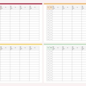 Printable 4 Patient Nurse Planner, Hourly Nursing Report Sheet, Nurse ...