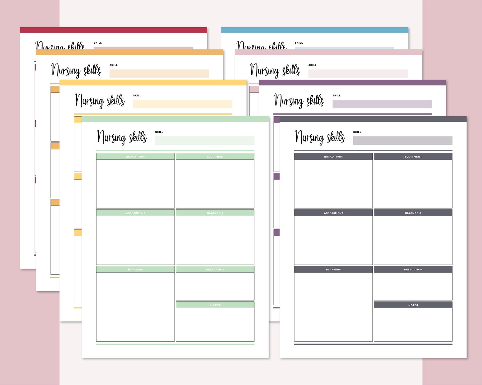 Nursing Skills Sheet Printable Nursing Student Notes Nursing - Etsy UK