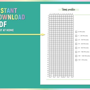A5 Tennis Practice Tracker, Printable Tennis Training Journal, Simple ...