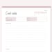 Printable Court Notes, Court Battle Record Notes, Keep Track of Court ...