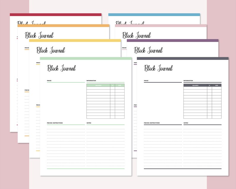 Printable Quilt Block Journal - Etsy