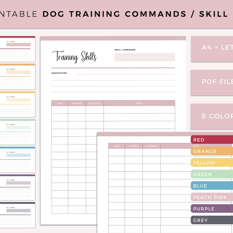 Dog Training Tracker - Etsy