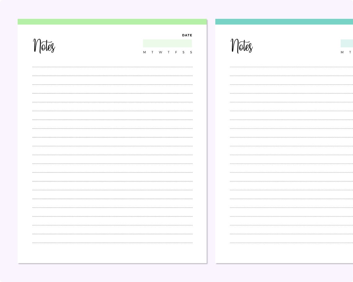 Printable Notes Printable Planner Pages - Etsy