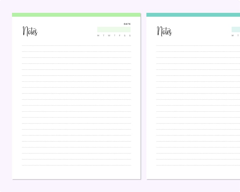 Printable Notes | Printable Planner Pages - Etsy
