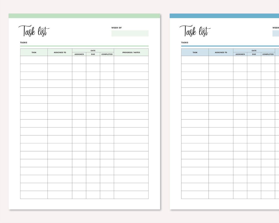 Employee Task List Printable Work Allocation Sheet Daily - Etsy UK