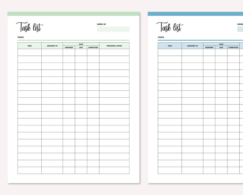 Employee Task List Printable Work Allocation Sheet Daily - Etsy Australia