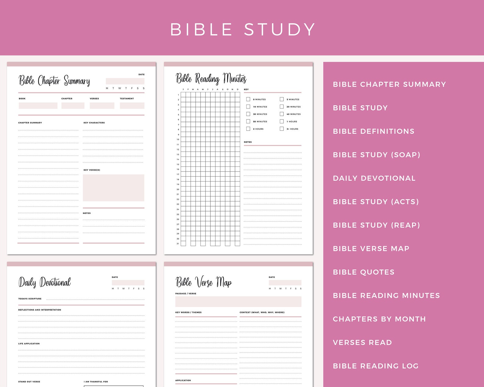 Printable Prayer Journal Bible Journaling Daily Bible - Etsy