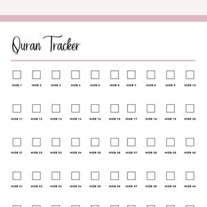 Printable Quran Tracker, Quran Memorization, Islamic Study, Islamic ...