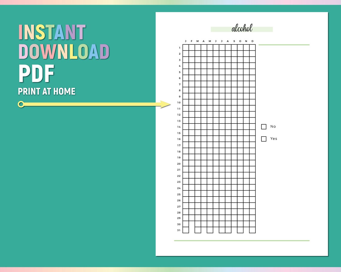 A5 Quit Alcohol Tracker, Printable Sobriety Journal, Simple Staying ...