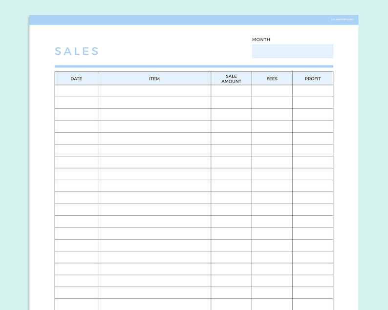 Editable Monthly Sales Tracker Printable Fillable Order - Etsy UK