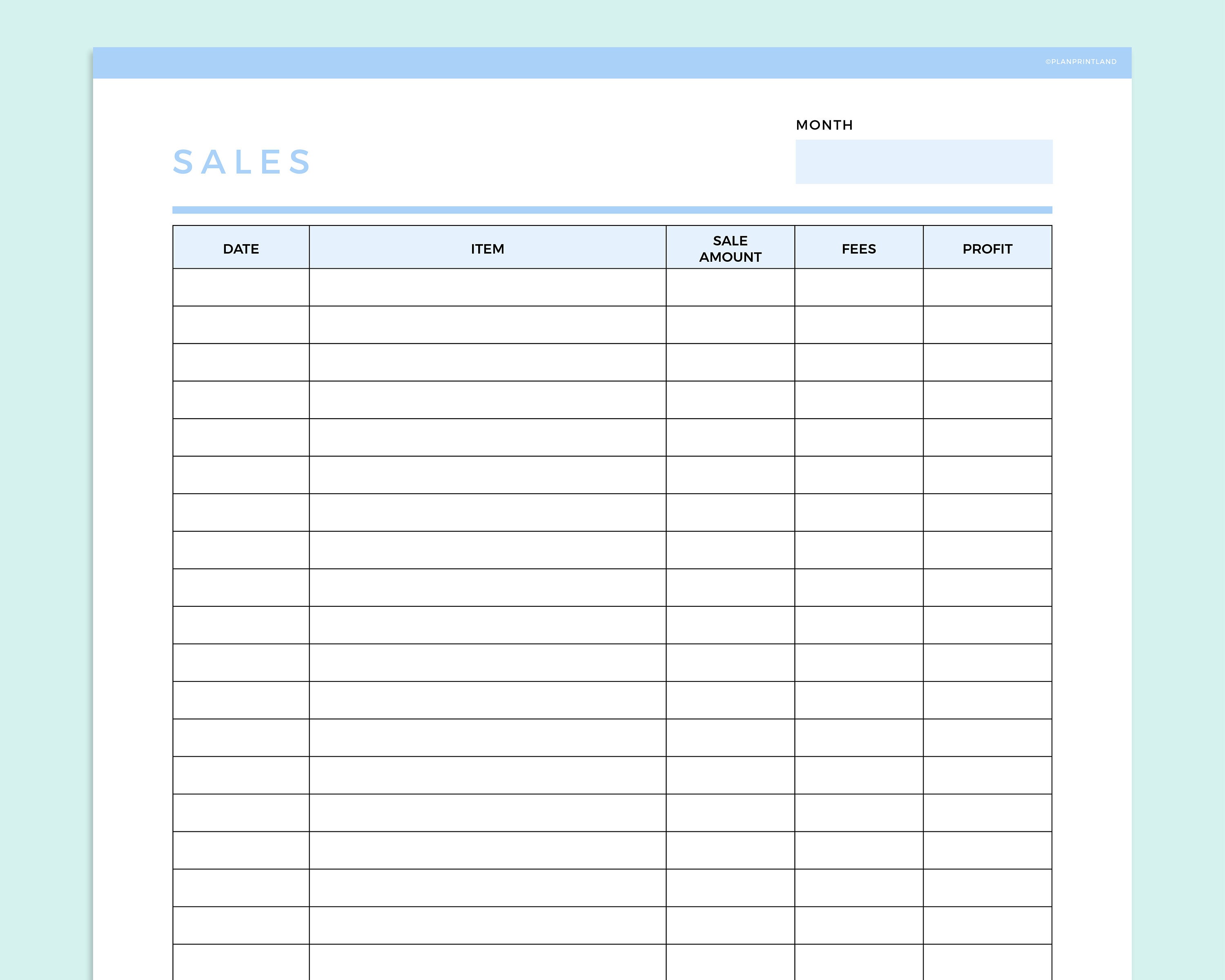 Editable Monthly Sales Tracker Printable Fillable Order - Etsy Canada