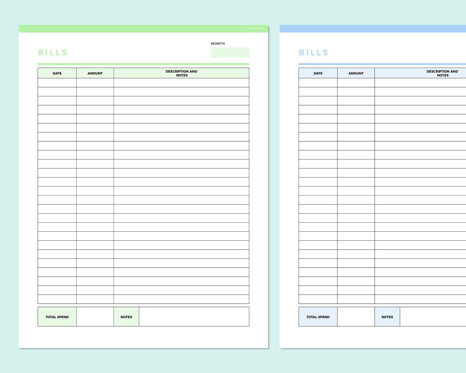 Editable Bill Tracker Printable Bills Tracker Monthly Bill - Etsy Australia