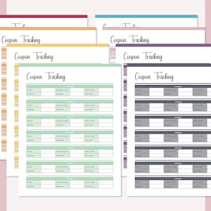 Printable Coupon Tracking Sheet, Online Business Planner (A4 & Letter ...