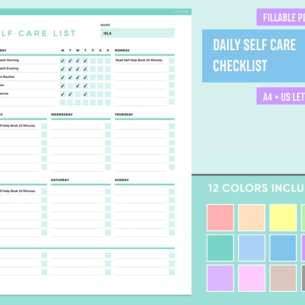 Wellness Checklist - Etsy