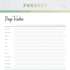 Printable Page Reading Tracker PDF, Print at Home Book Reading Page ...