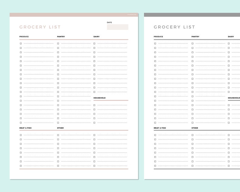 Editable Grocery List Printable, Fillable Shopping List, Digital ...