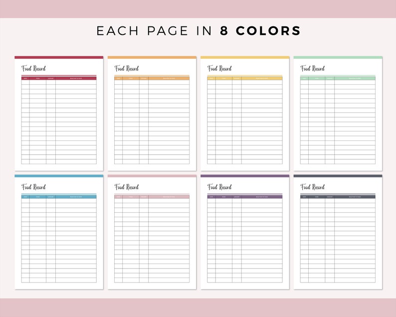 Printable Pet Eating Record Test Foods With Your Pets Food - Etsy