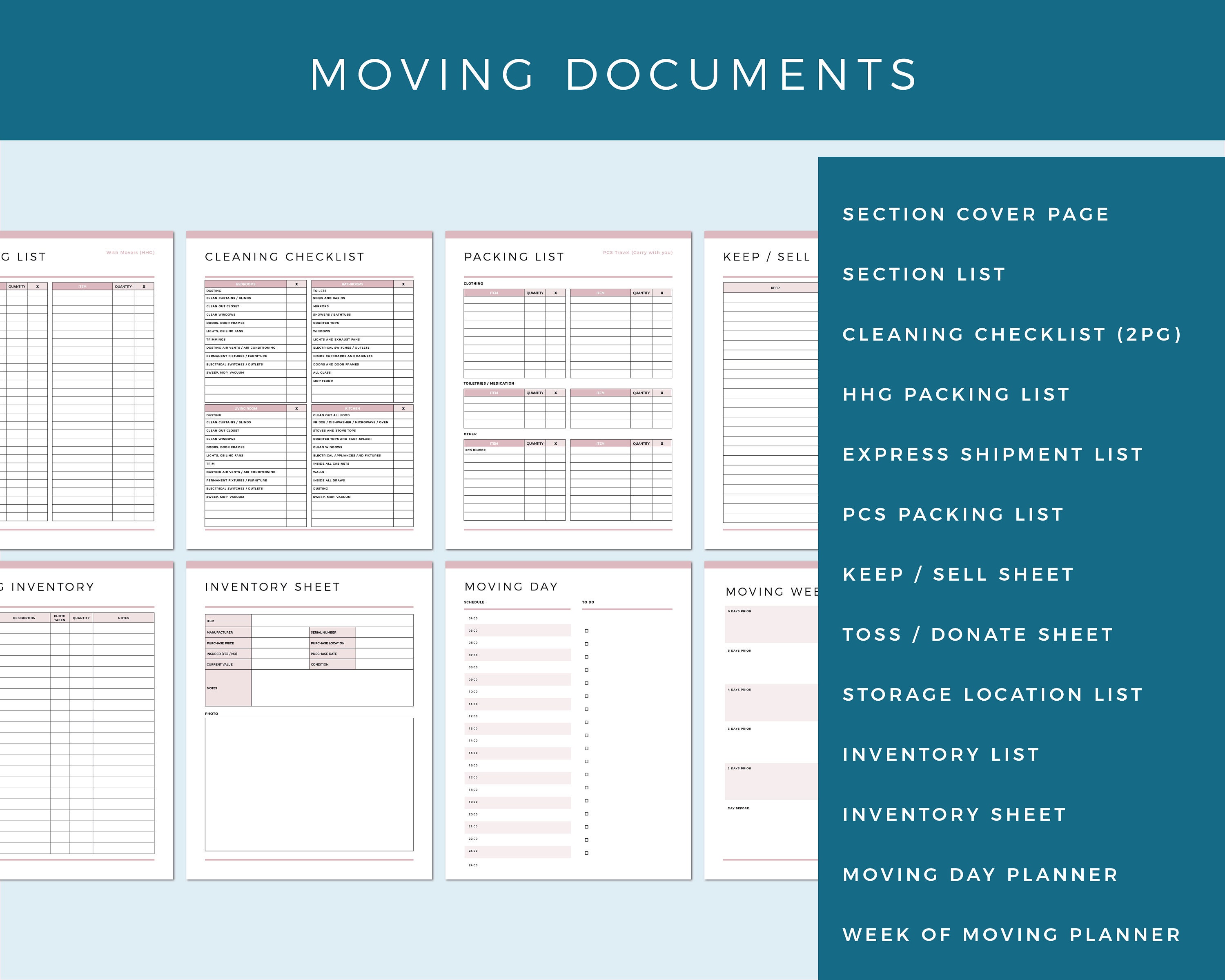 PCS binder printable PCS checklist Military move planner | Etsy