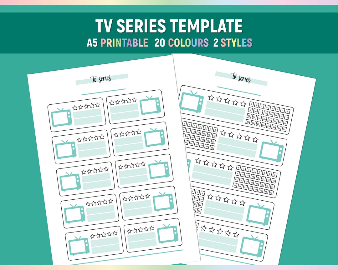 A5 Tv Series Template, Printable Series Watchlist Tracker, Printable ...