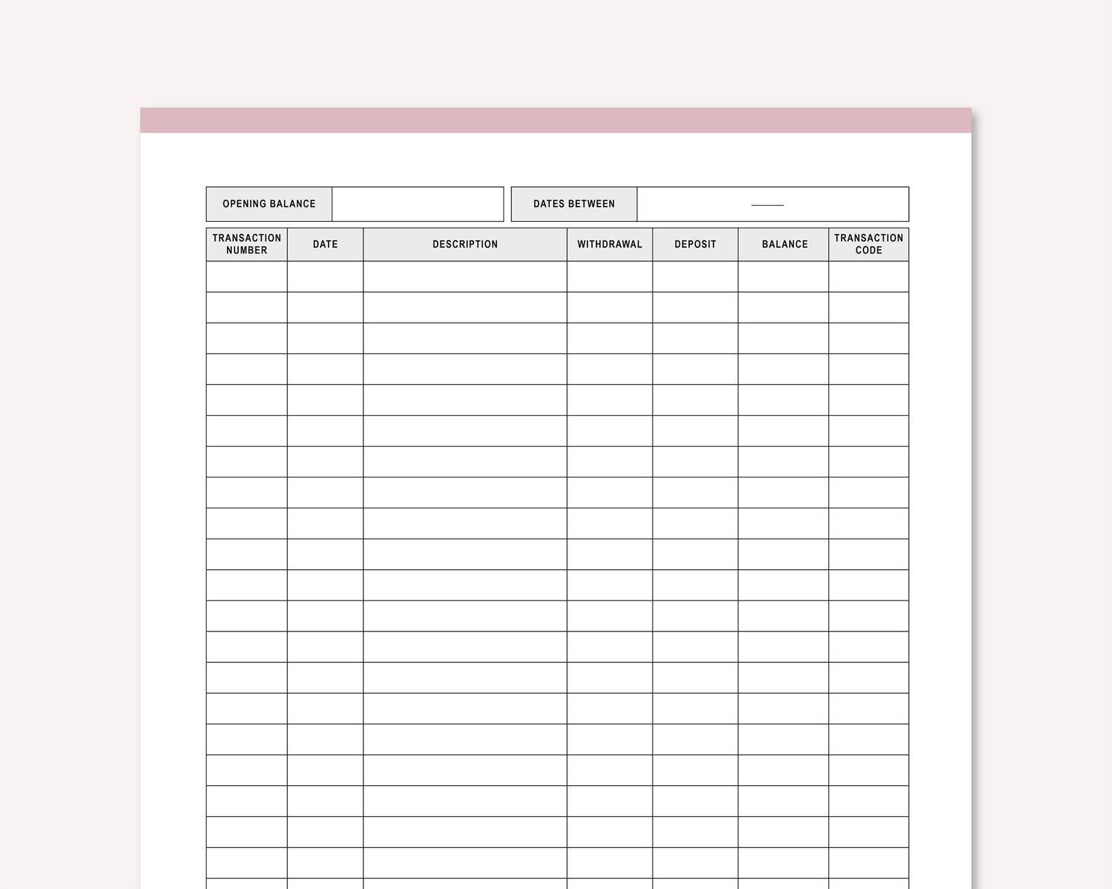 Printable Checkbook Register Check Book Balance Log Account - Etsy ...