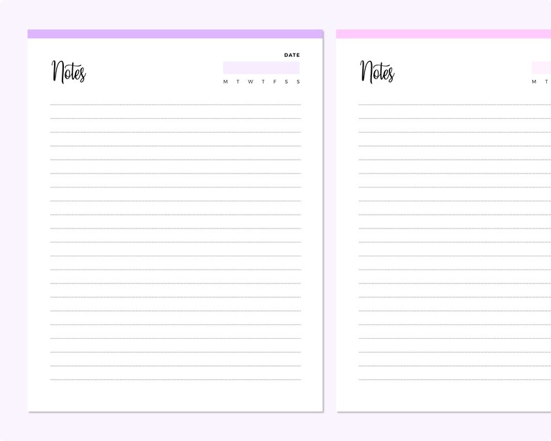 Printable Notes | Printable Planner Pages - Etsy