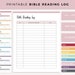 Bible Reading Log Printable, Bible Reading Tracker, Bible Journal ...
