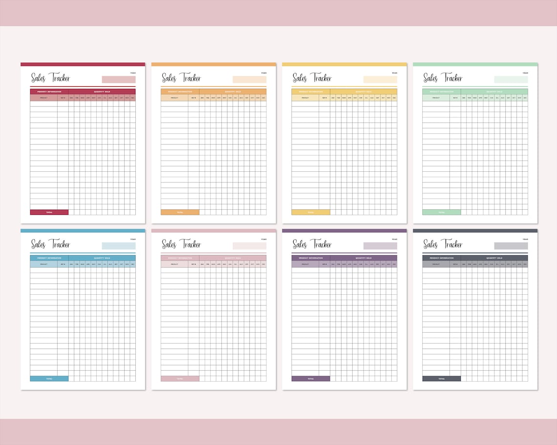 Printable Monthly Sales Tracker Online Sales Tracking - Etsy