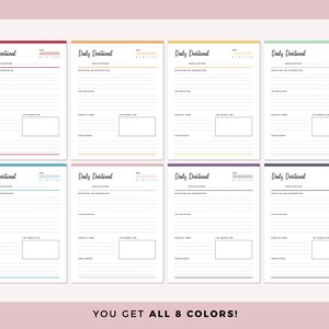 Printable Daily Devotional, Scripture Study, Bible Reading Log, Daily ...