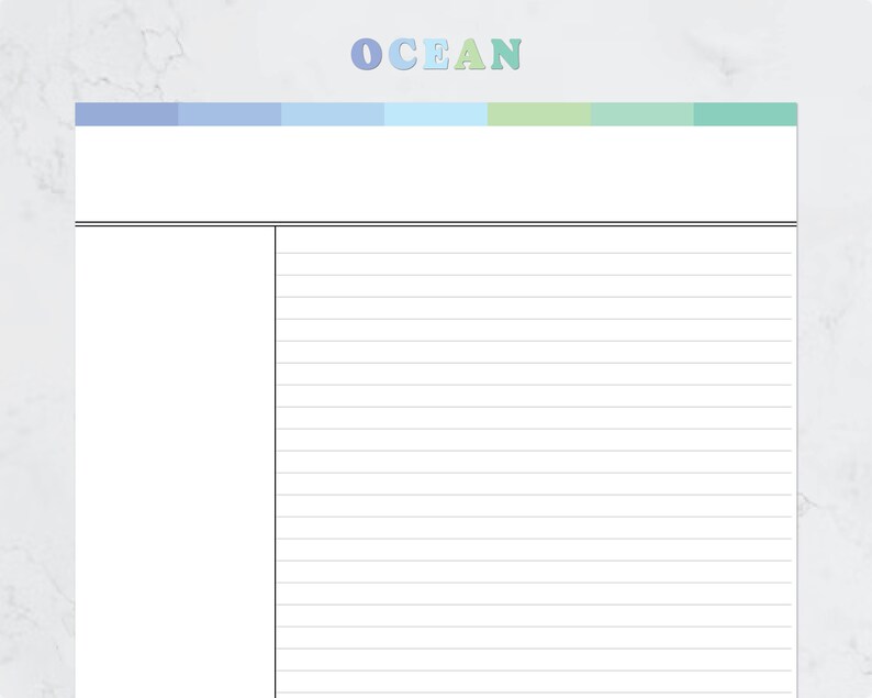 Cornell Notes Printable, Note Taking Template - Etsy