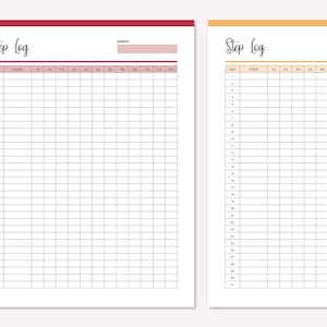 Step Tracker Printable, Step Counter, Daily Step Log, Monthly Step ...