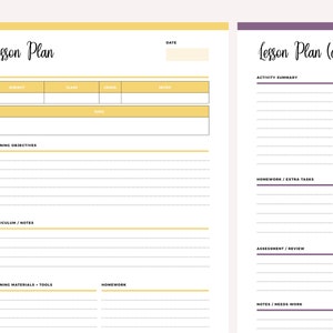 Printable Homeschool Lesson Planner, Home School Lesson Plan Outline ...