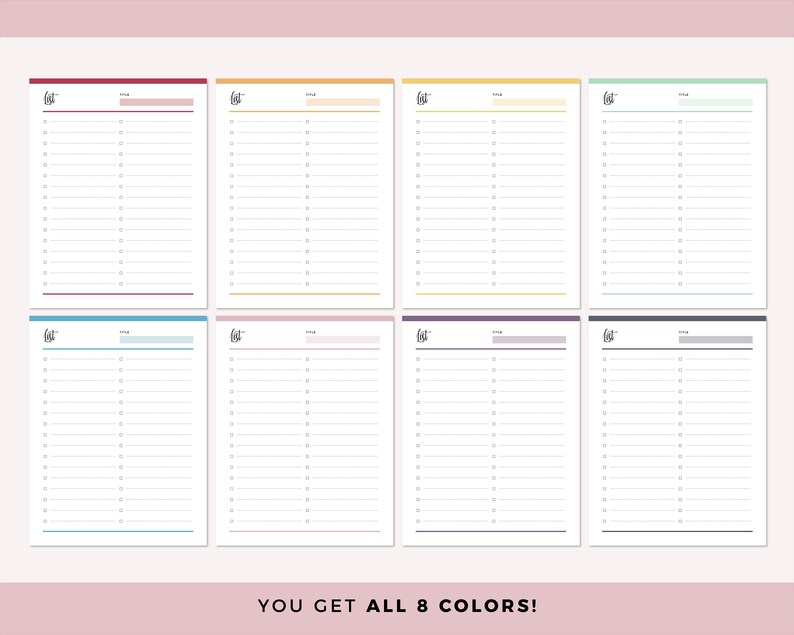 Printable Checklist Template Blank List Simple List for - Etsy
