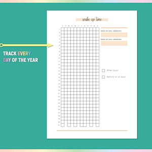 A5 Wakeup Time Tracker, Printable Sleeping Routine Journal, Simple ...