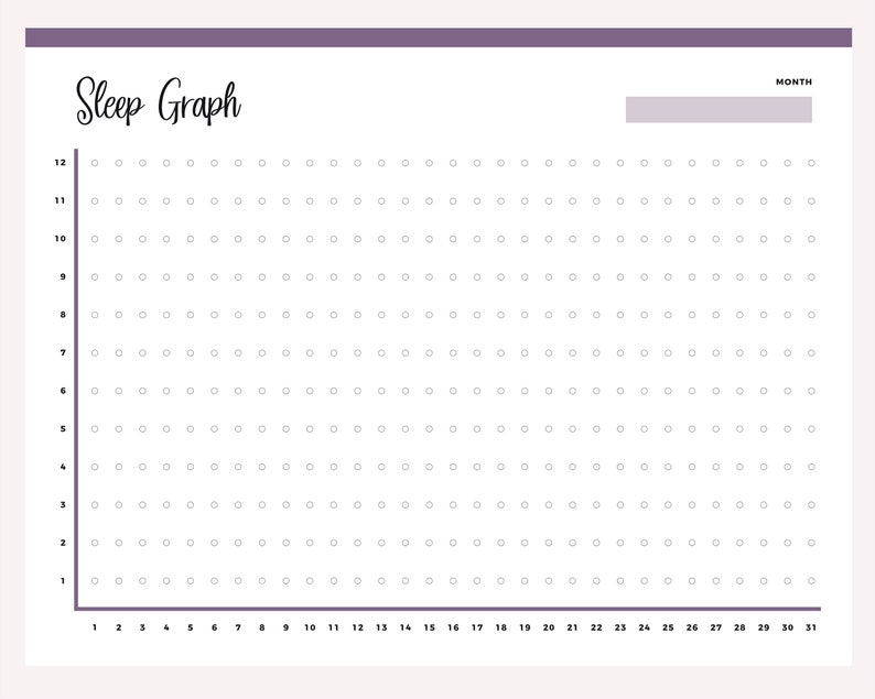 Printable Sleep Tracker Sleep Journal Sleep Chart Sleeping - Etsy
