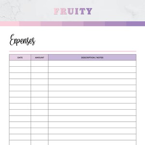 Expense Tracker Printable, Spending Tracker, Business Expense Tracking ...