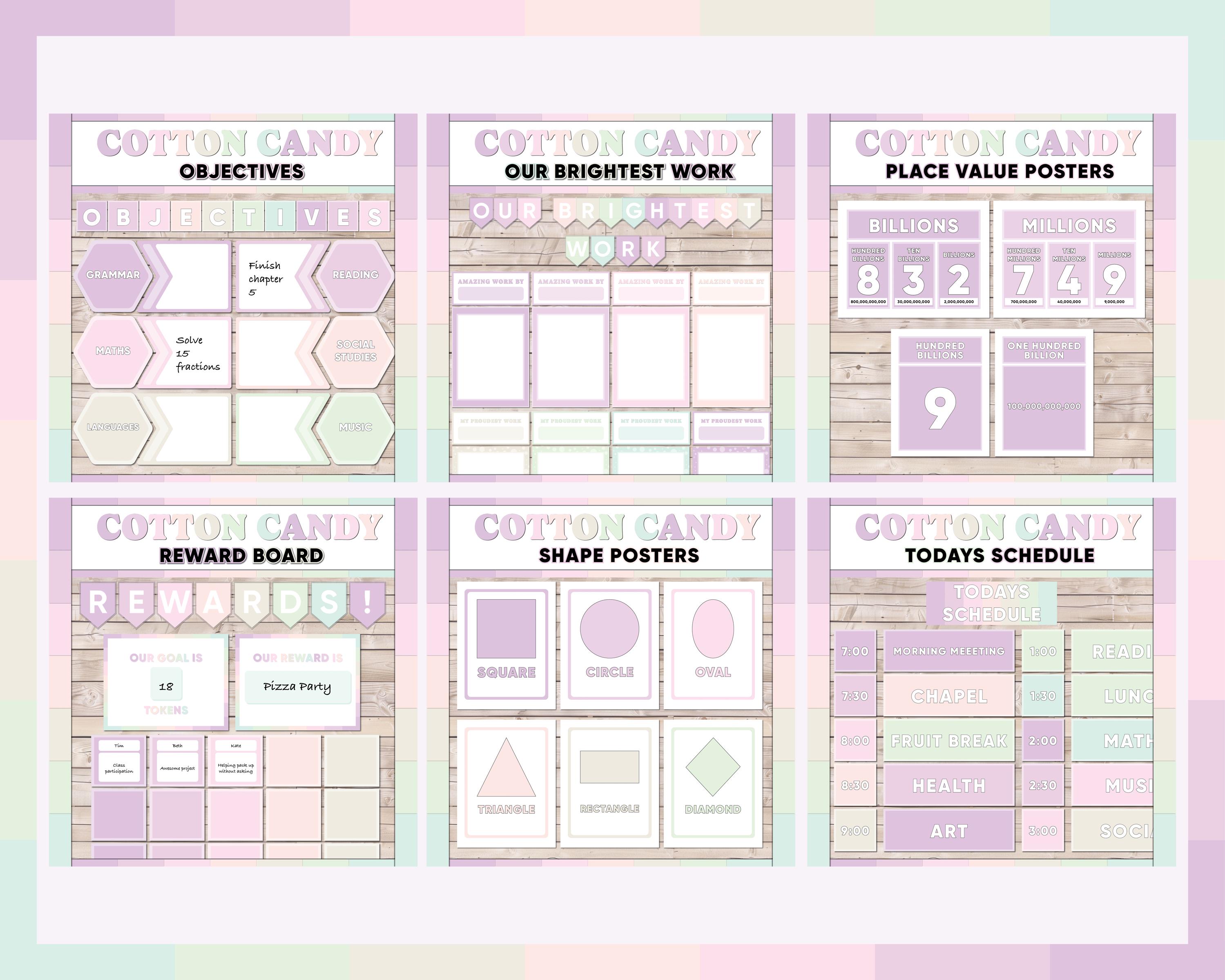 Pastel Classroom Decor Bundle | Pale Purple Pink Classroom Theme ...